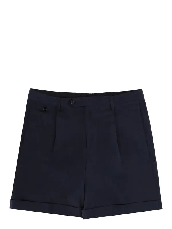 LARDINI Cotton Tailored Shorts - Blue