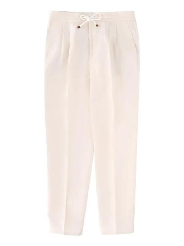 Brunello Cucinelli Linen Trousers - Beige