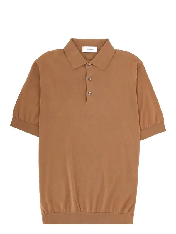 LARDINI Cotton Polo - Brown
