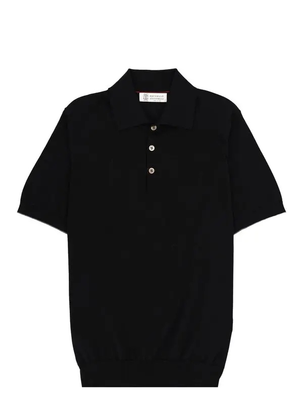 Brunello Cucinelli Cotton Polo Shirt - Black