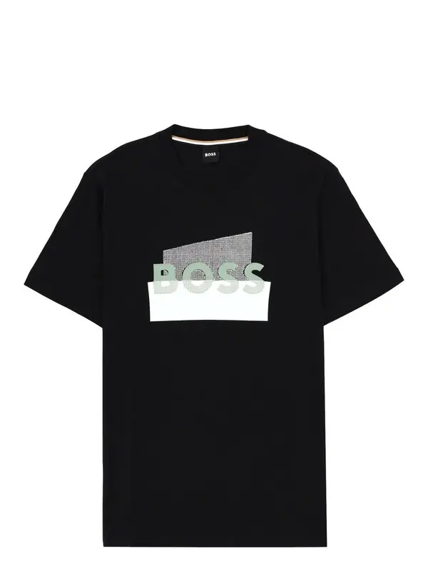 BOSS Logo Print T-shirt - Black