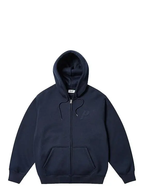PALACE Thermal Embossed P3 Zip Hood - Navy Blue