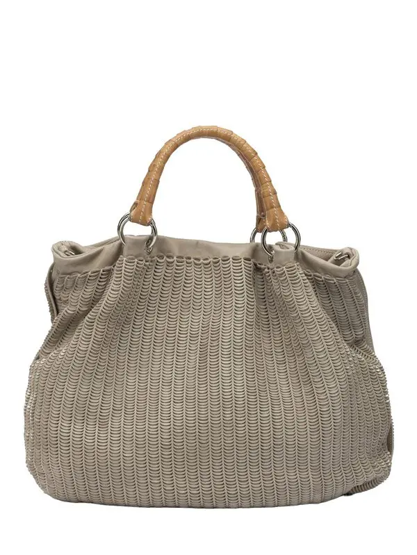 GIANCARLO NEVOLA Large Leather Handbag - Beige