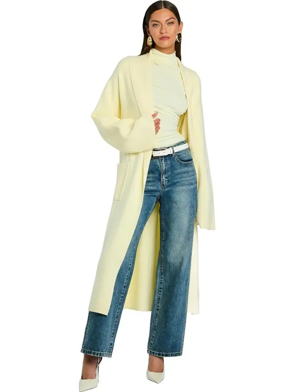 SEROYA Crosby Sweater Duster - Pastel Yellow