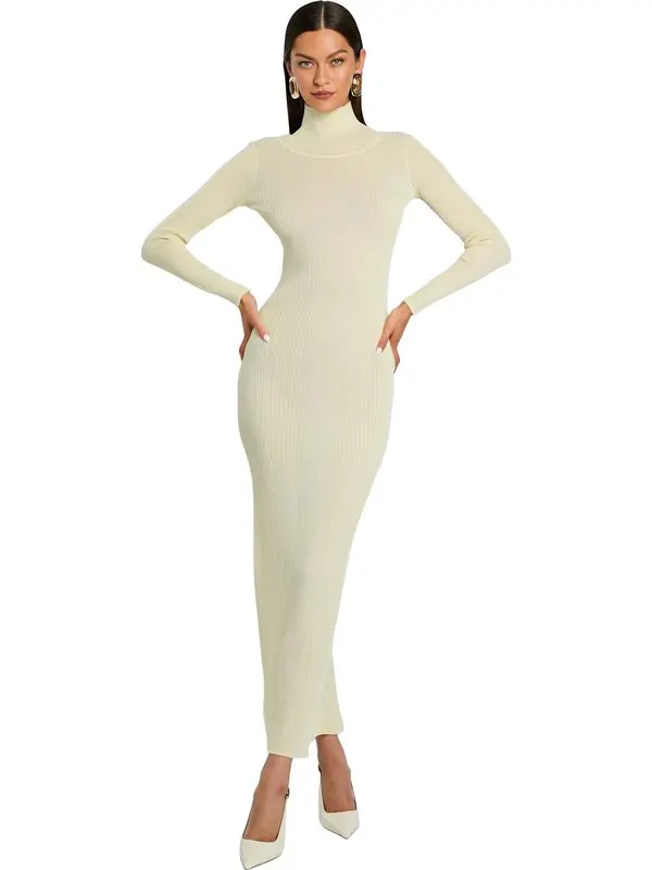 SEROYA Maurice Knit Maxi Dress - Shortbread