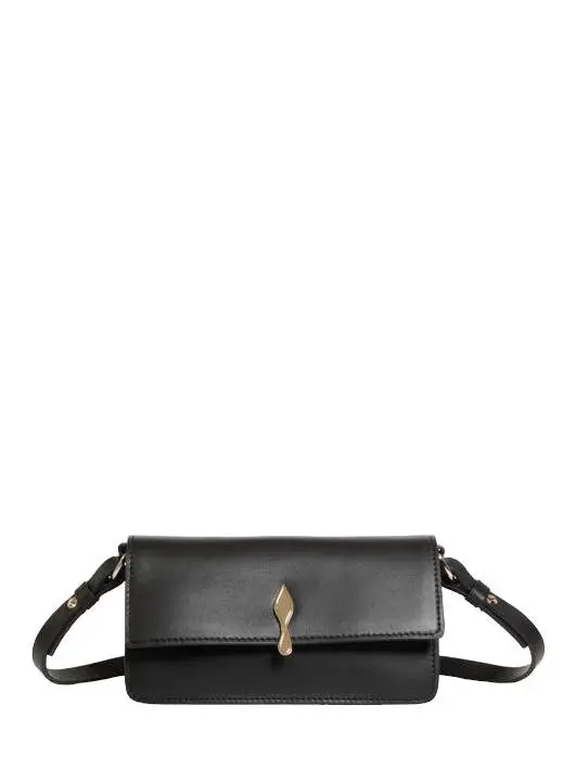 CHRISTIAN LOUBOUTIN Mini Bettina Leather Crossbody Bag - Cm6s Black/gold