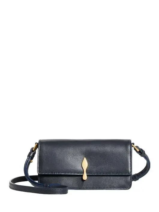 CHRISTIAN LOUBOUTIN Mini Bettina Leather Crossbody Bag - U423 Marine/gold
