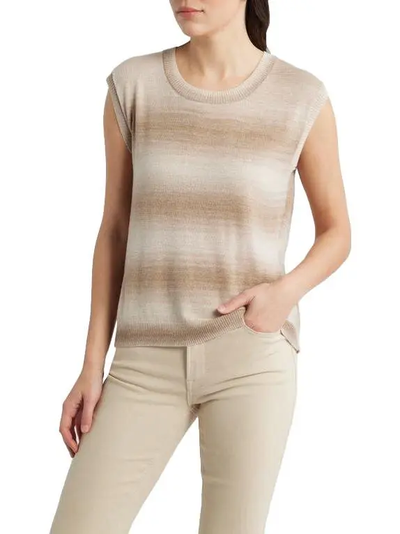CITY BLUES Sleeveless Knit Top With Wrapped Back - Latte