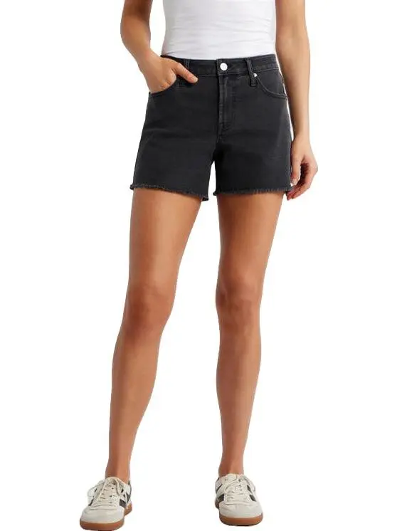 CITY BLUES High-rise Denim Shorts - Black