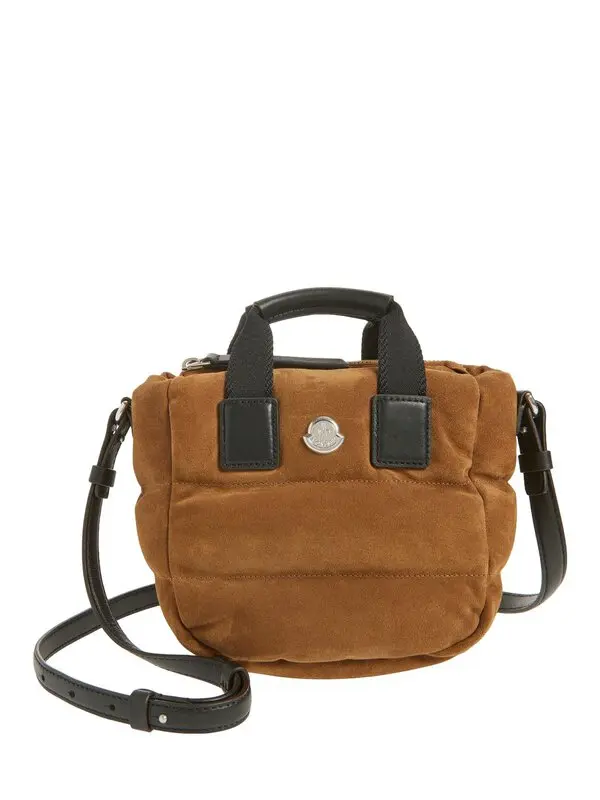 Moncler Micro Caradoc Puffer Crossbody Bag - Espresso