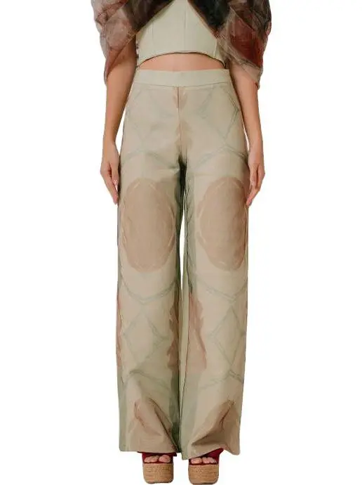 SAN MALO Tessa Tulle Trousers - Green