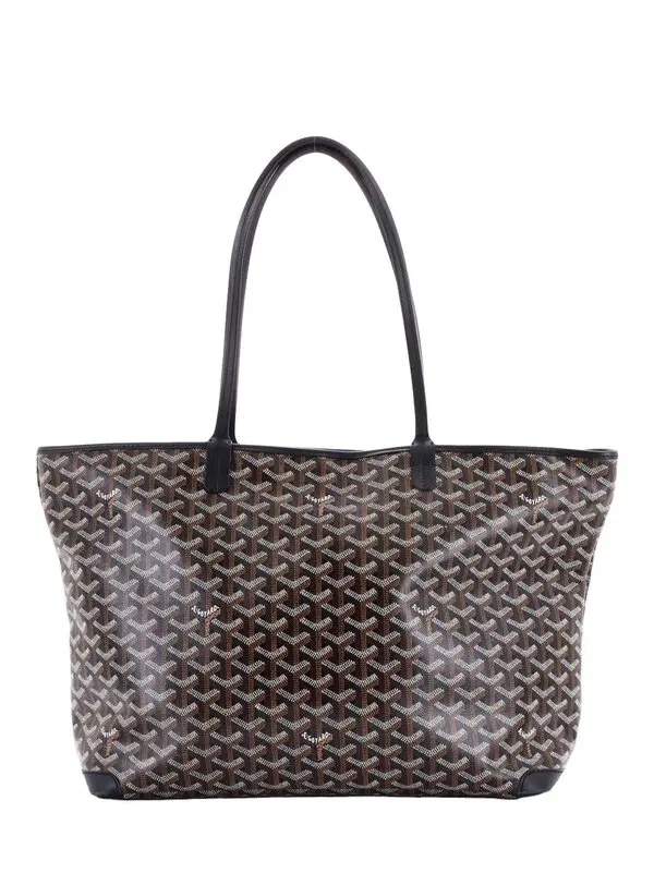 Goyard Artois Tote Coated Canvas Mm - Black