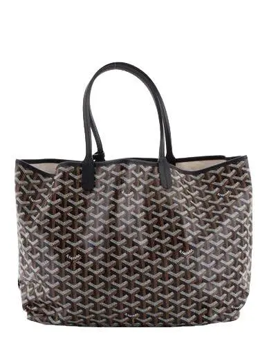 Goyard Saint Louis Tote Coated Canvas Pm - Black