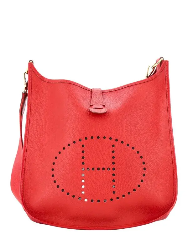 HERMES Evelyne Bag Clemence Gm - Rouge Vif