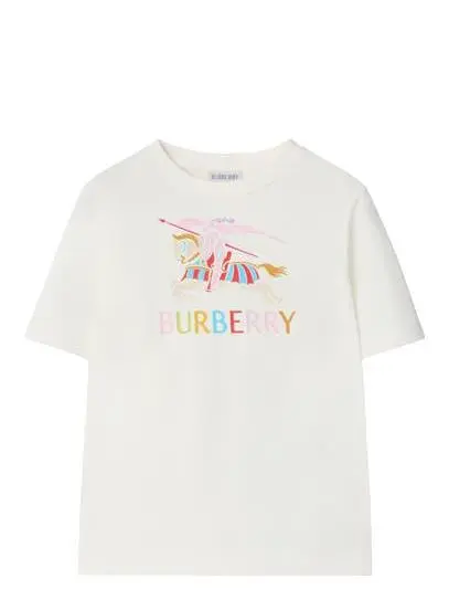 Burberry Multicolour Ekd Cotton T-shirt - Chalk White