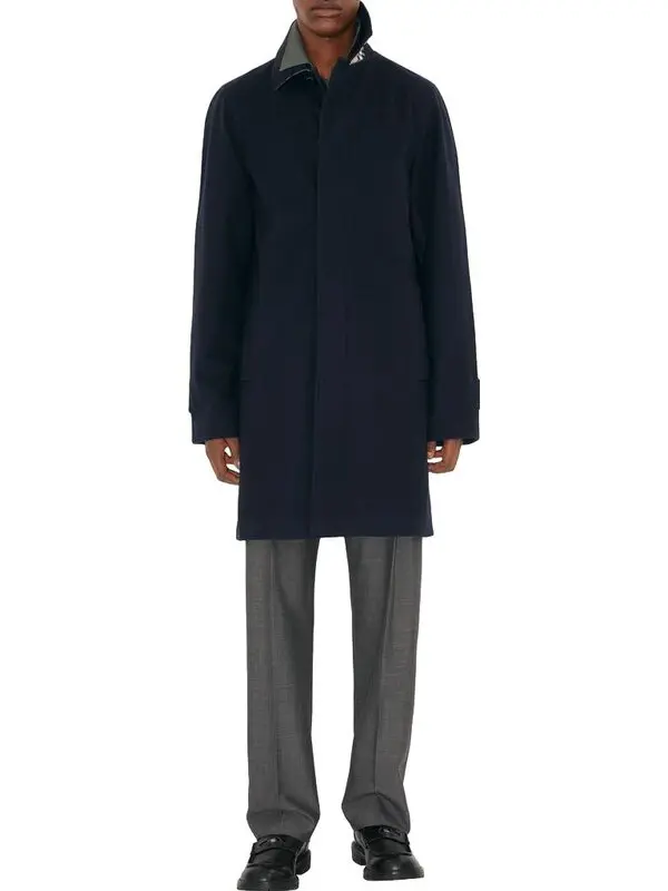 Burberry Mid-length Cashmere Car Coat - Navy