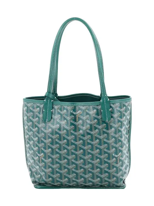 GOYARD Anjou Reversible Mini Tote Coated Canvas - Green