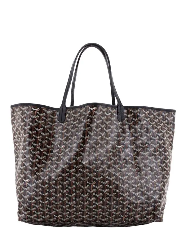 GOYARD Saint Louis Gm Tote Coated Canvas - Black
