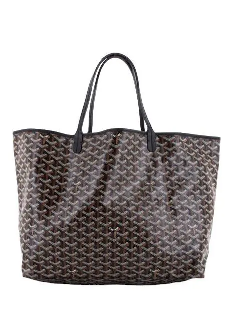 Goyard Saint Louis Tote Coated Canvas Gm - Black