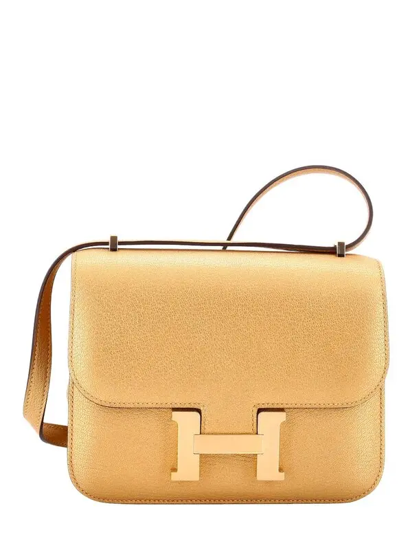HERMES Constance Nm Bag Metallic Chevre Chamkilight 18 - Dore