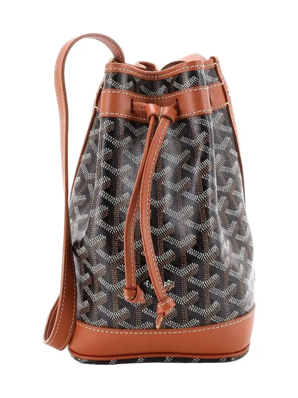 GOYARD Petit Flot Bucket Bag Coated Canvas Pm - Brown