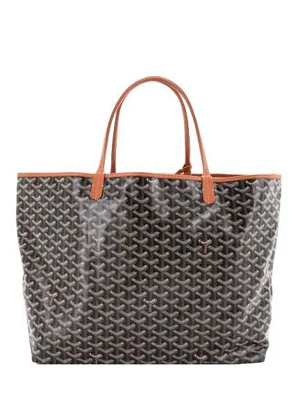 Goyard Saint Louis Reversible Tote Coated Canvas And Printed Canvas Gm - Brown