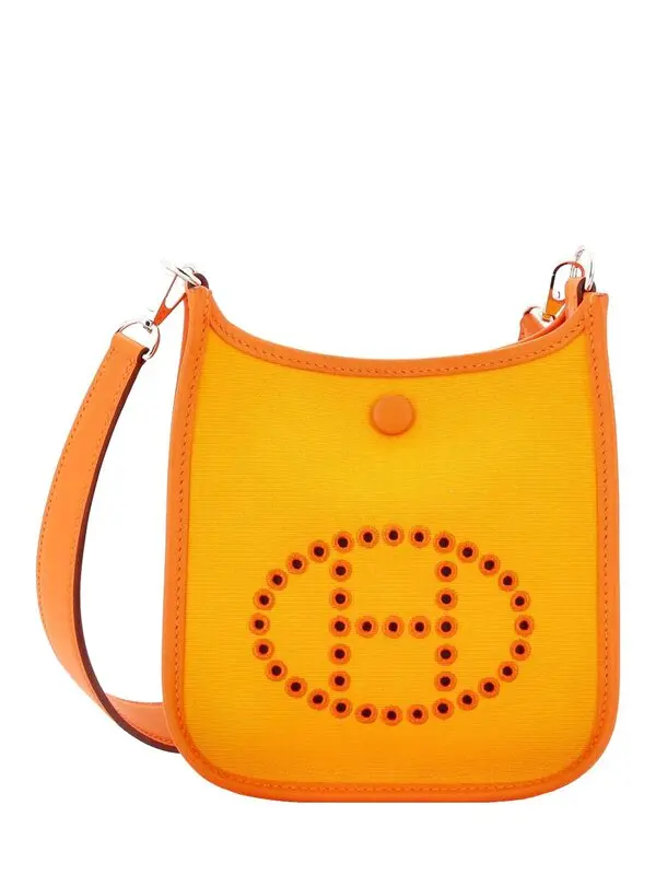 HERMES Neo Evelyne Bag Toile And Leather Tpm - Orange Minium