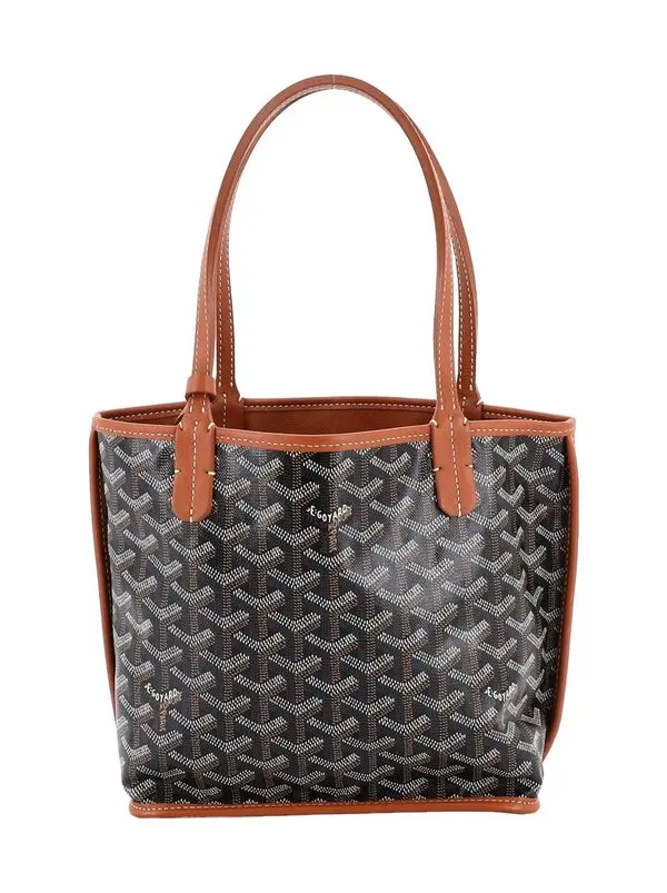 GOYARD Anjou Reversible Mini Tote Coated Canvas - Black