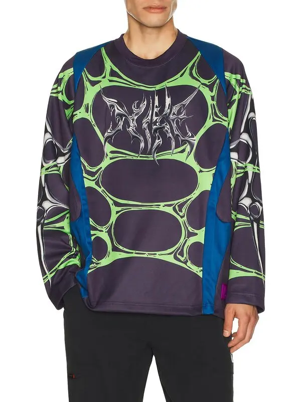 Nike Long-sleeved Jersey - Brilliant Blue  Dark Raisin  & Vivid Pur