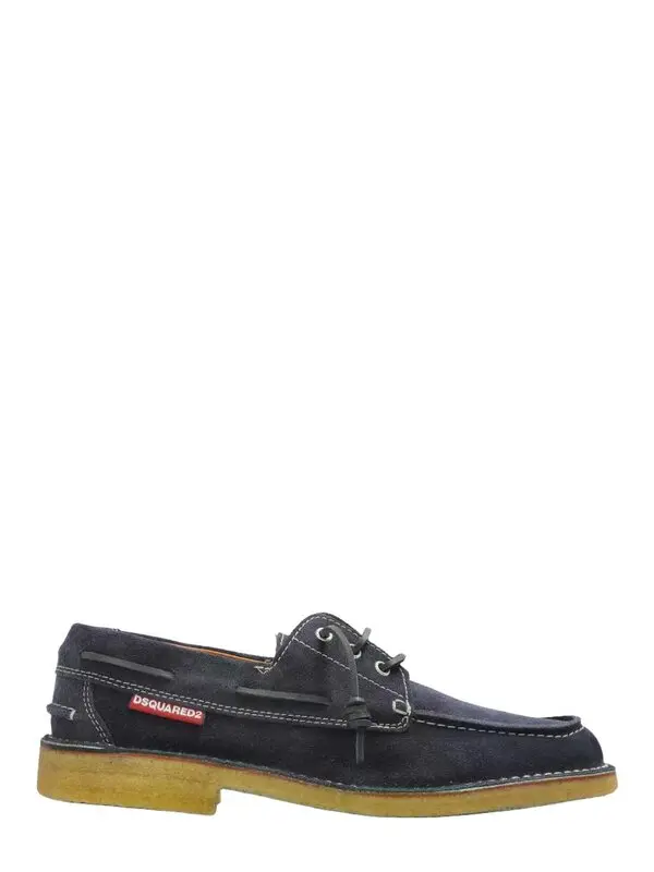Dsquared2 Leather Boat Shoes - Blue