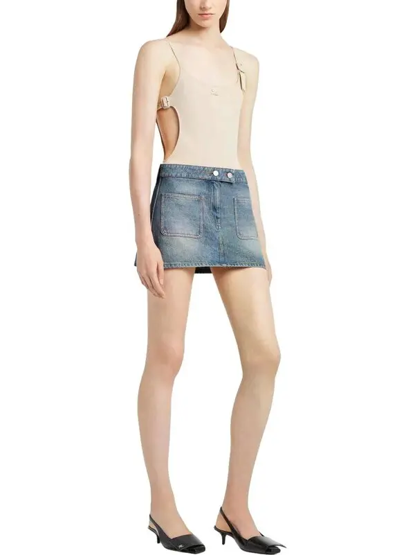 COURREGES Denim Mini Skirt - Blue