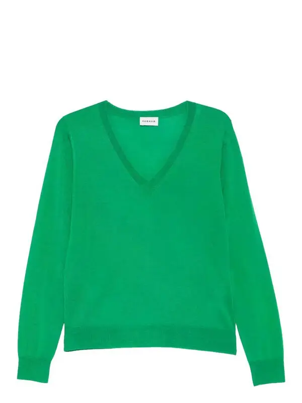 P.a.r.o.s.h V-neck Long Sleeve Sweater - Green