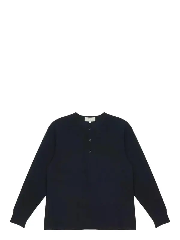 Studio Nicholson Henley Long-sleeve T-shirt - Black