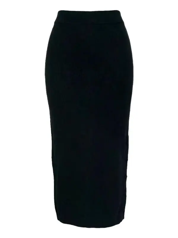 JIL SANDER Midi Wool Skirt - Black