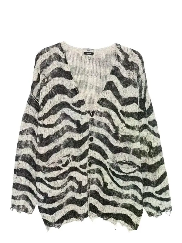 R13 Zebra-printed Cardigan - Neutrals