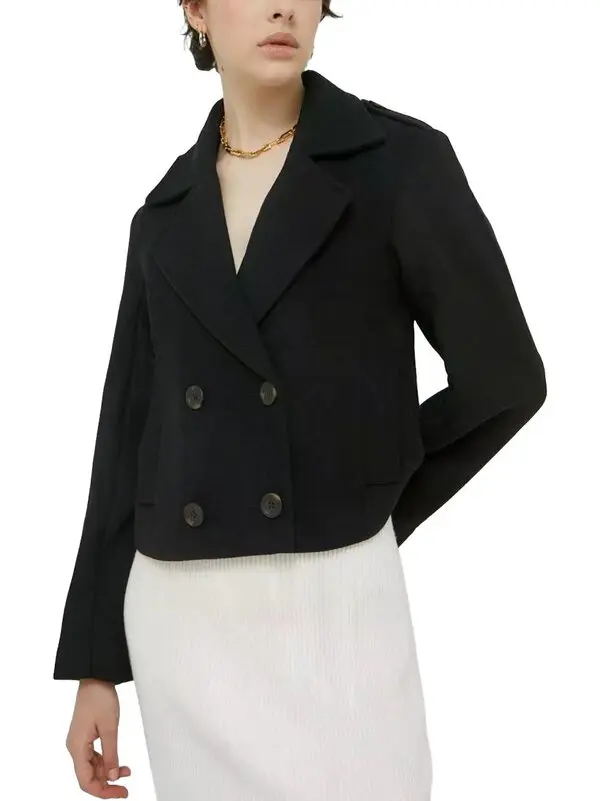 Abercrombie Short Pea Coat - Black