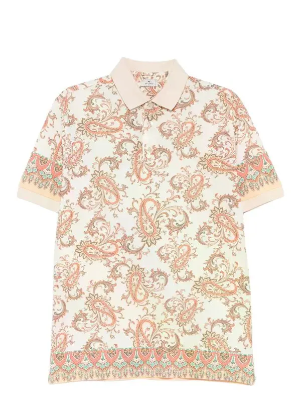Etro Paisley-print Polo Shirt - Neutrals