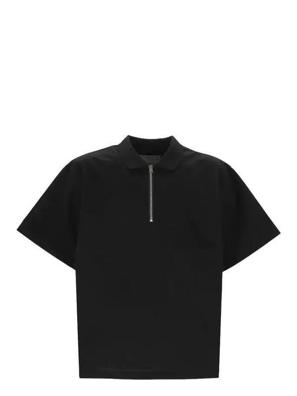 Sacai Half-zip Polo Shirt - Black