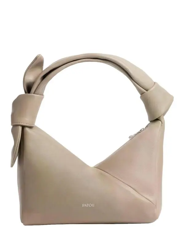 Patou Bonbonnette Knot-detail Shoulder Bag - Neutrals