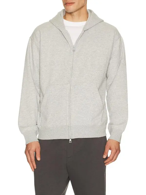 Beyond Yoga Luxefleece Full Zip Hoodie - Light Heather Grey