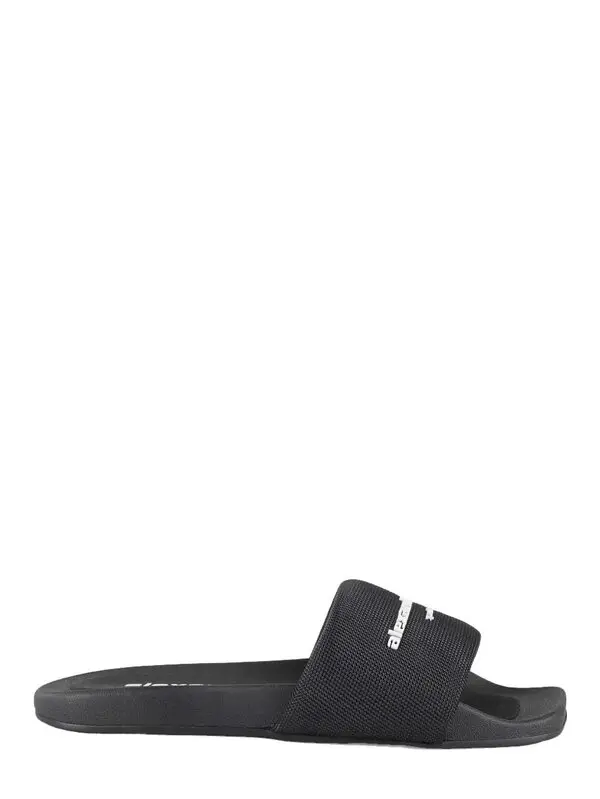 Alexander Wang Logo-embossed Pool Slides - Black