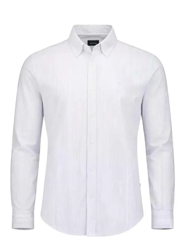 BOSS Striped Long-sleeve Shirt - White