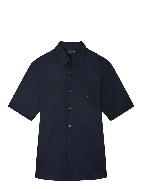 Emporio Armani Short-sleeve Buttoned Shirt - Blue