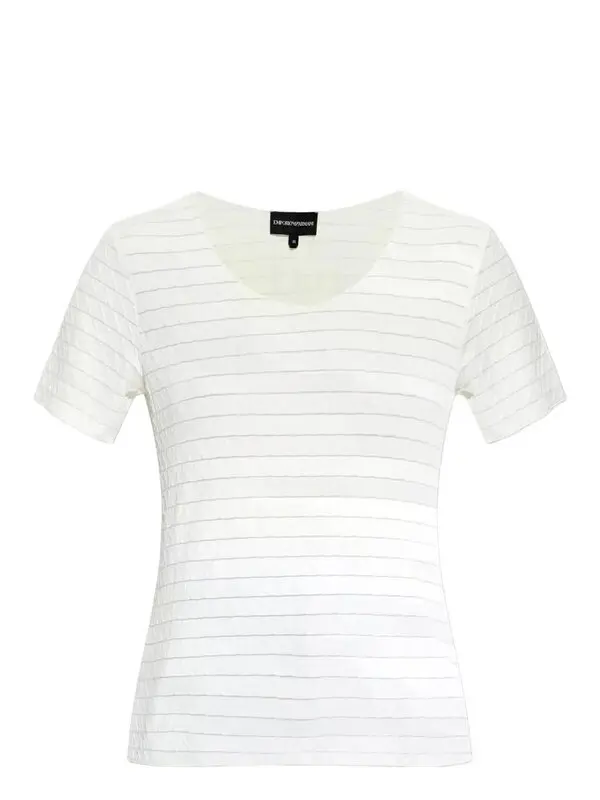 Emporio Armani Striped T-shirt - Neutrals