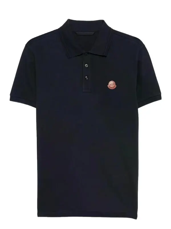 Moncler Logo-patch Polo Shirt - Blue