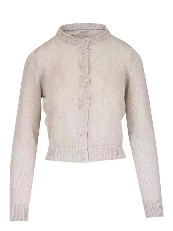 Brunello Cucinelli Sequin-embellished Cardigan - Neutrals