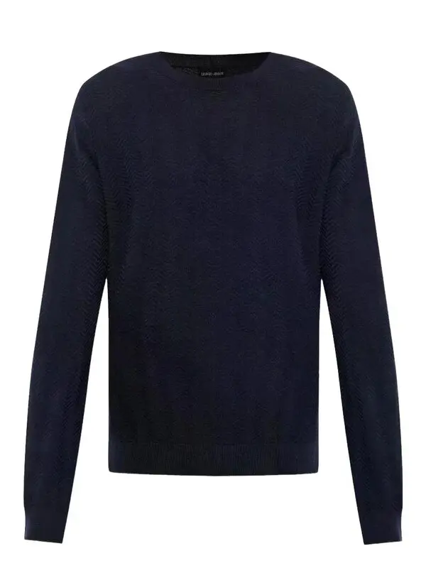 Giorgio Armani Long Sleeve Sweater - Blue
