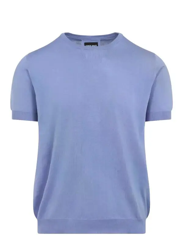 Giorgio Armani Silk Crewneck T-shirt - Blue