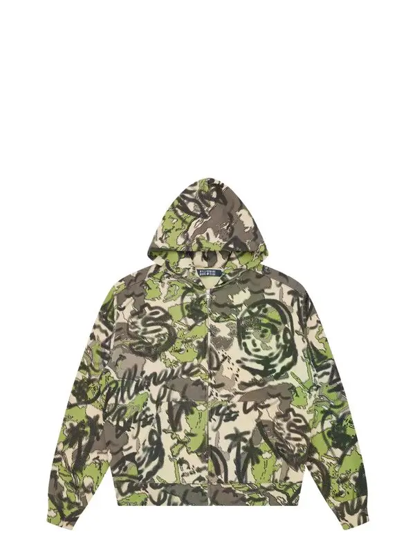 BILLIONAIRE BOYS CLUB Camouflage Zip-up Hoodie - Neutrals