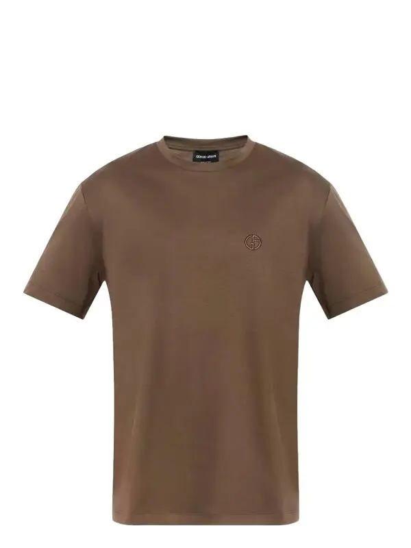 Giorgio Armani Crew Neck T-shirt - Brown